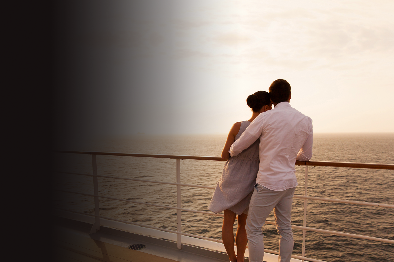 Couple Cruise Ship Sunset - RCB Bank