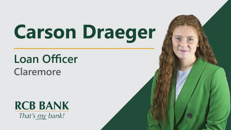 RCB Bank Announces Promotion of Carson Draeger to Loan Officer - RCB Bank